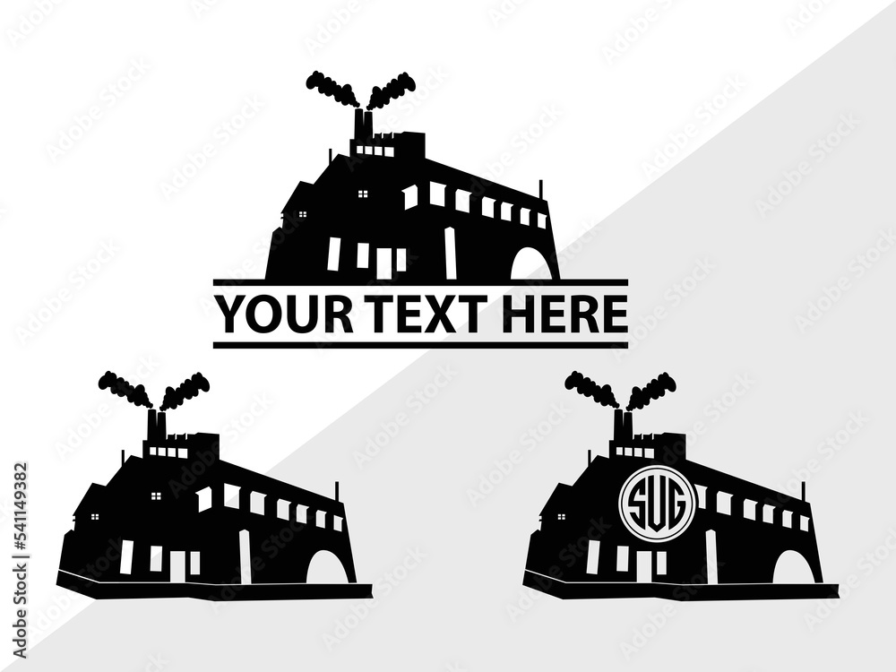 Factory SVG, Factory Monogram, Factory Silhouette, Air Pollution Svg ...