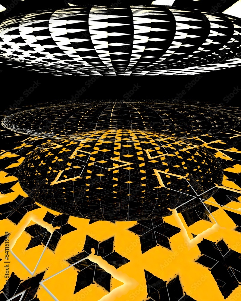 pattern and design inspired by yellow gold sphere 3D exploding surface ...