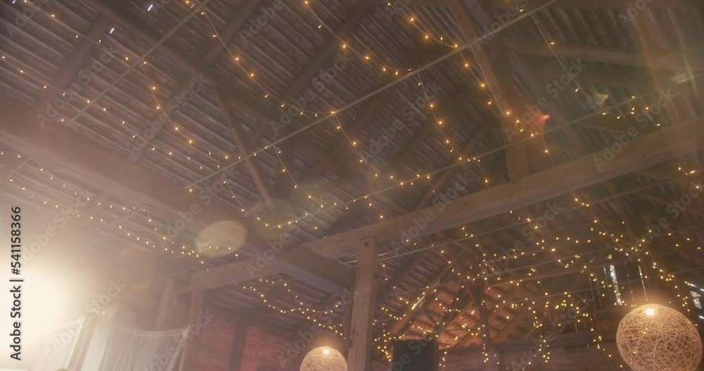 Romantic lights background with some flare footage at Weeding celebration Stock Video | Adobe Stock