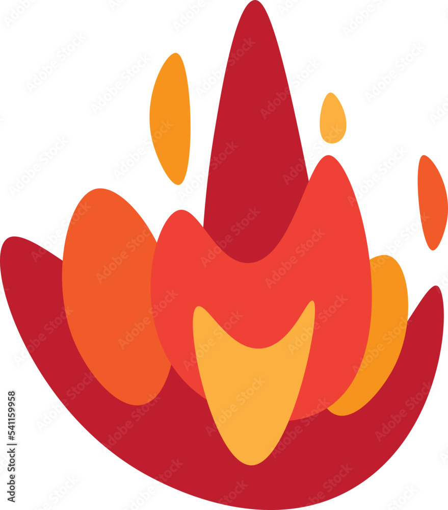 vector fire emoji white background. Stock Vector | Adobe Stock