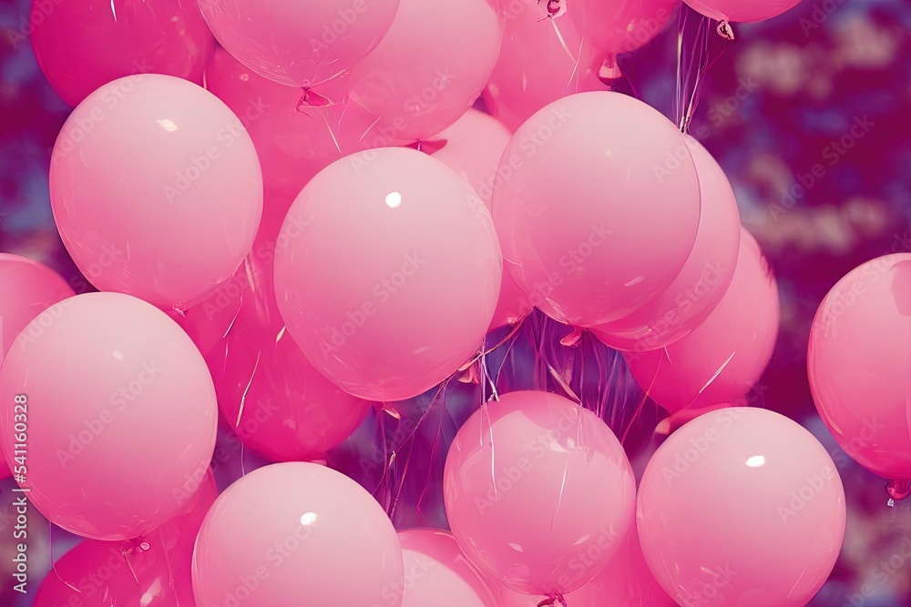 Pink Balloons Seamless Texture Pattern Tiled Repeatable Tessellation ...