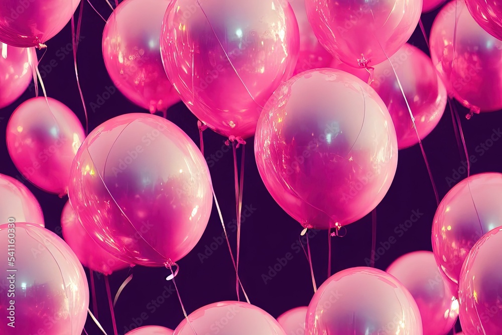 Pink Balloons Seamless Texture Pattern Tiled Repeatable Tessellation ...