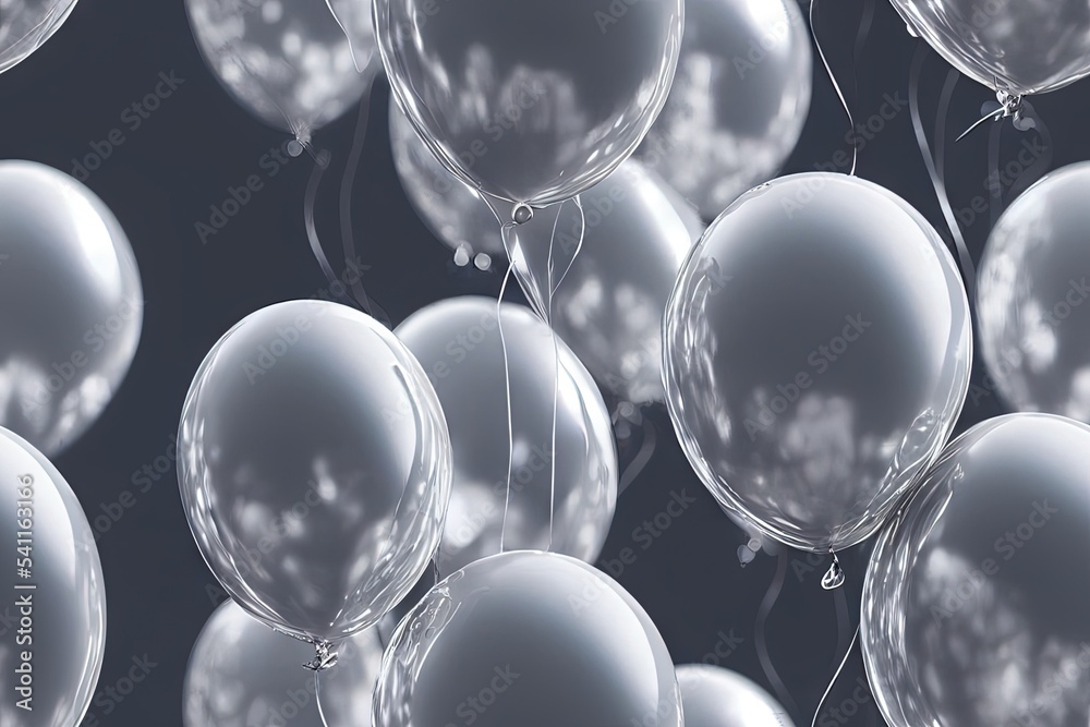 Silver Balloons Seamless Texture Pattern Tiled Repeatable Tessellation ...
