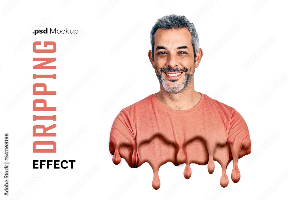 Dripping Photo Effect Stock Template | Adobe Stock