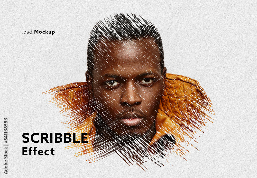 Scribble Photo Effect Stock Template | Adobe Stock