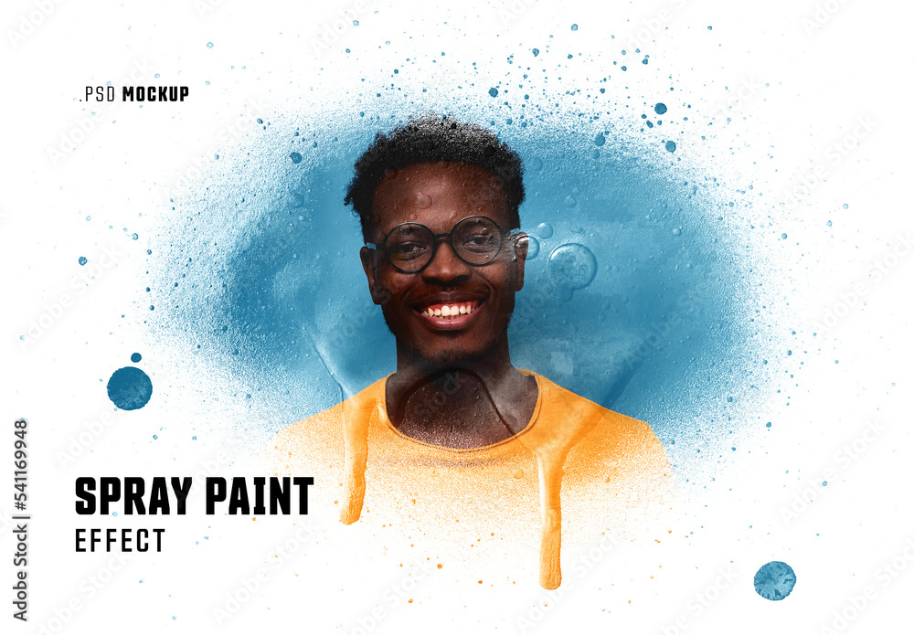 Spray Painting Photo Effect Stock Template | Adobe Stock