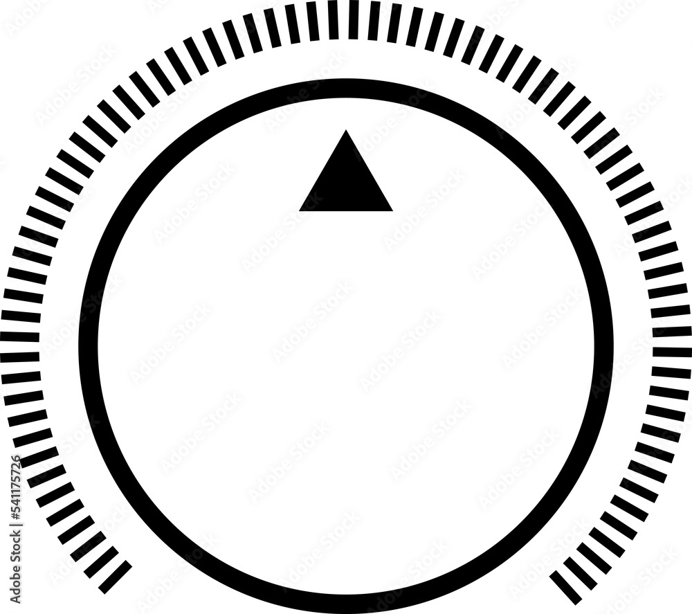 Adjustment dial. Rotary dials with round scale volume controller. Stock ...