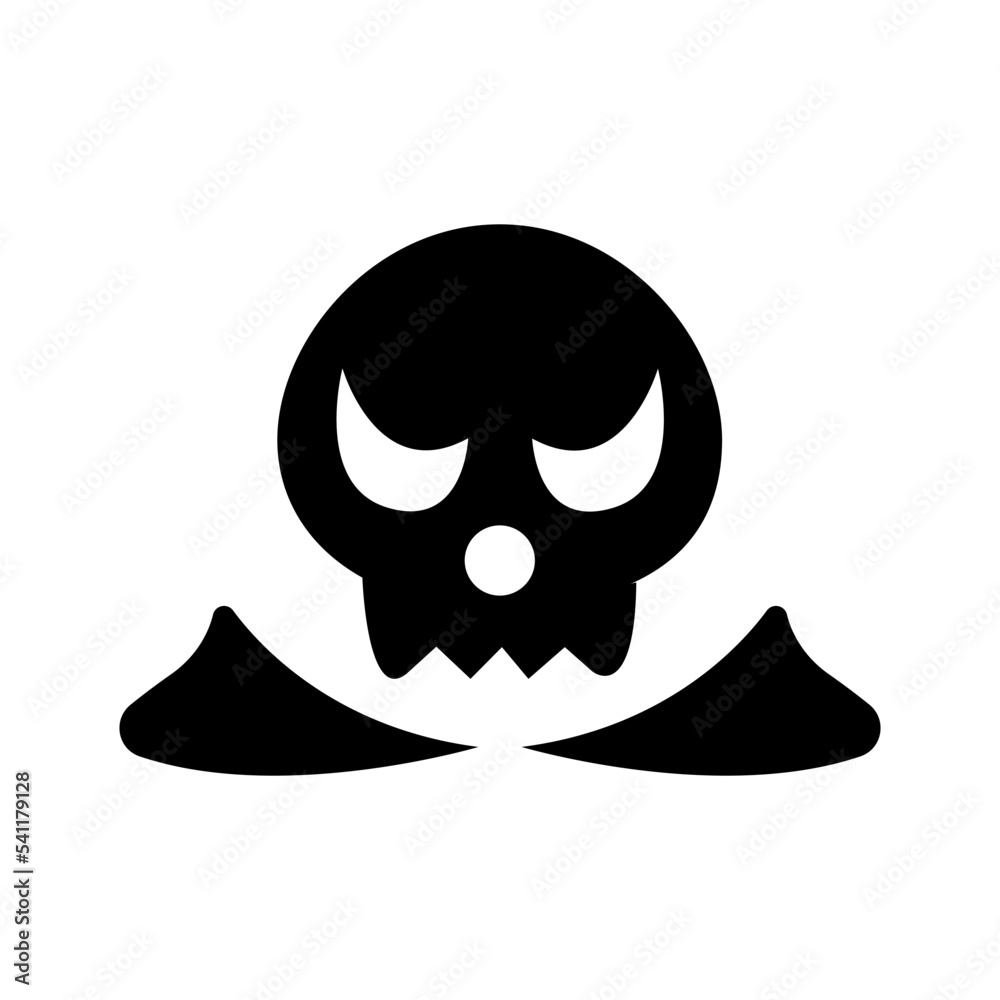 Skull vector -Black skull symbol vector. Halloween line art vector ...