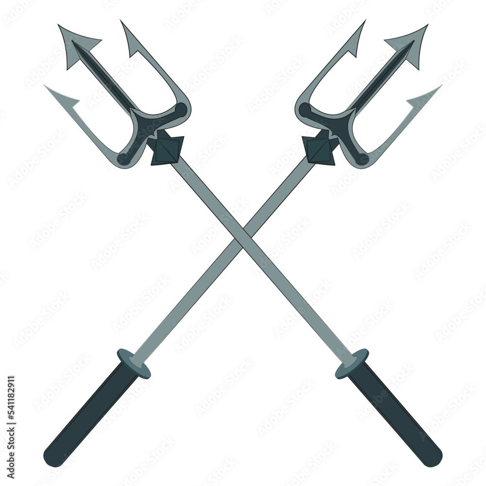 Vector illustration of a Trident isolated on transparent background ...