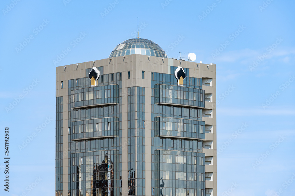 Office building of largest oil and gas company "Rosneft". Skyscraper ...
