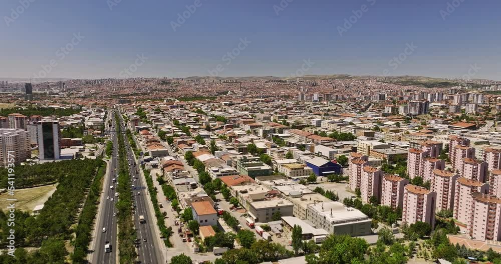 Ankara Turkey Aerial v1 drone flyover yunusemre altındağ capturing ...
