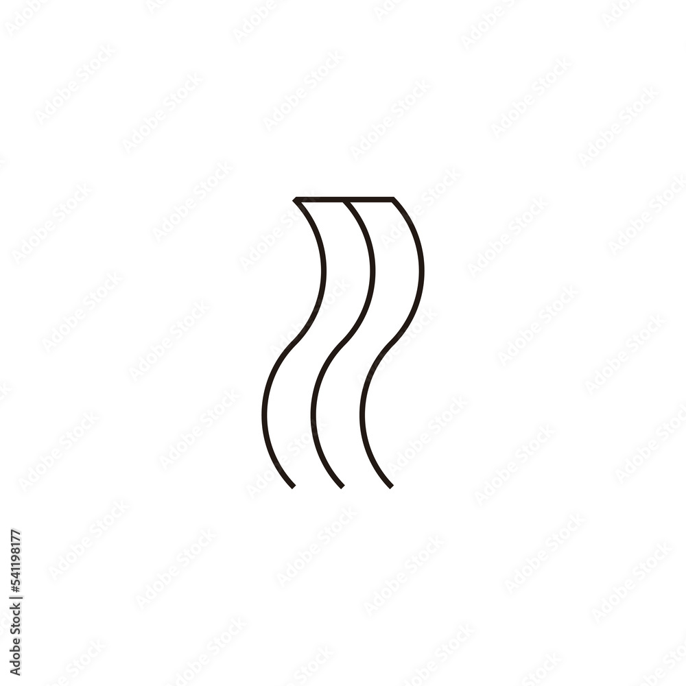 Letter M shaped 2, line geometric symbol simple logo vector Stock ...