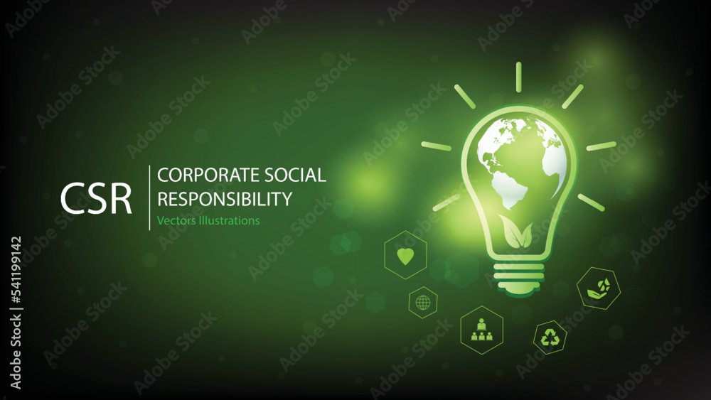 CSR concept design.Corporate social responsibility and giving back to ...