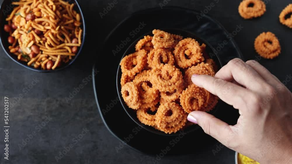 Rice murukku savoury Arisi murukku chakli chakali Pongal festival snack ...