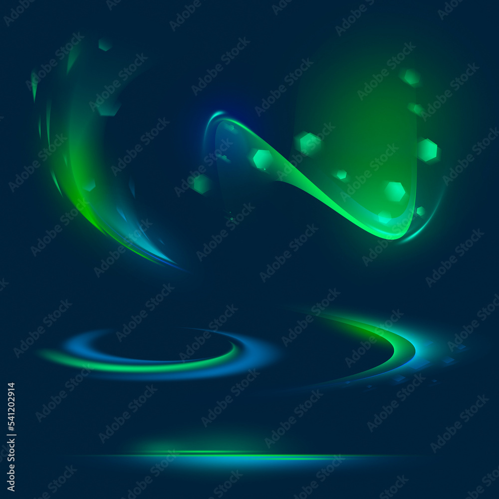 Blue and green colors. Design for device screen, wallpaper. Set of ...