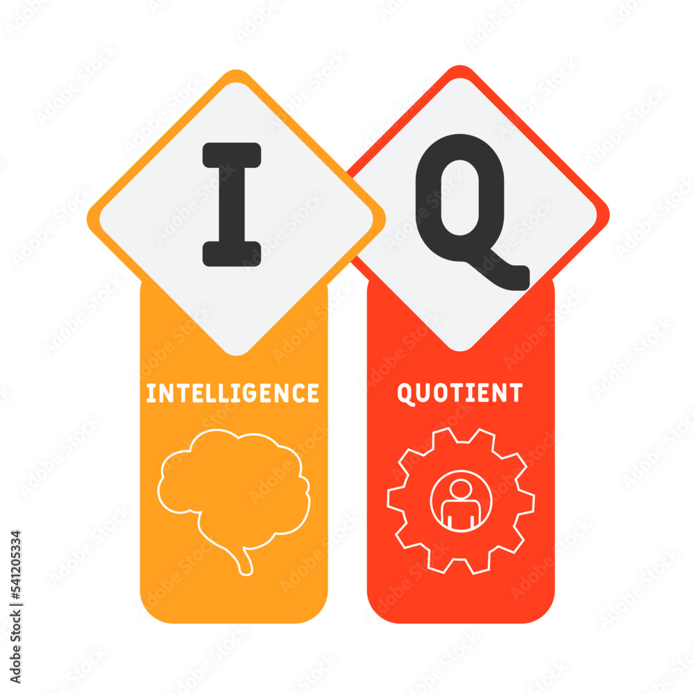 IQ - Intelligence Quotient acronym. business concept background. vector ...