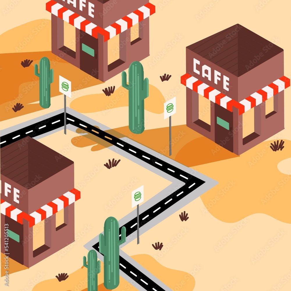 Isometric building.Beautiful building in 2D. Illustration of beautiful ...