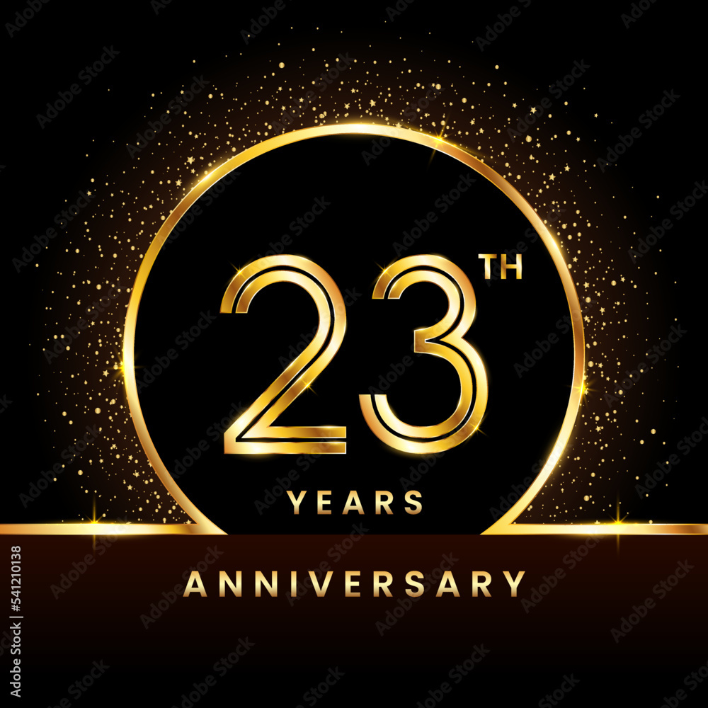 23th Anniversary Logo. Golden Anniversary template design for ...