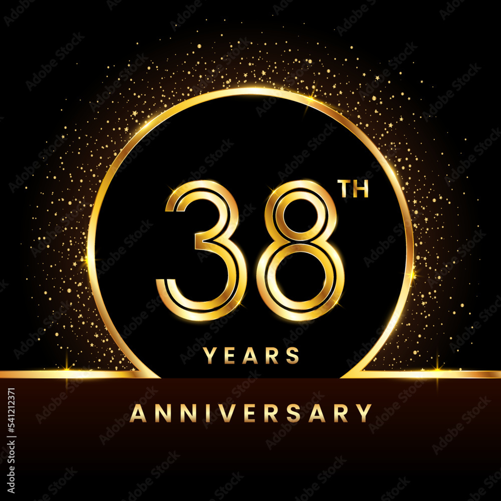 38th Anniversary Logo. Golden Anniversary template design for ...