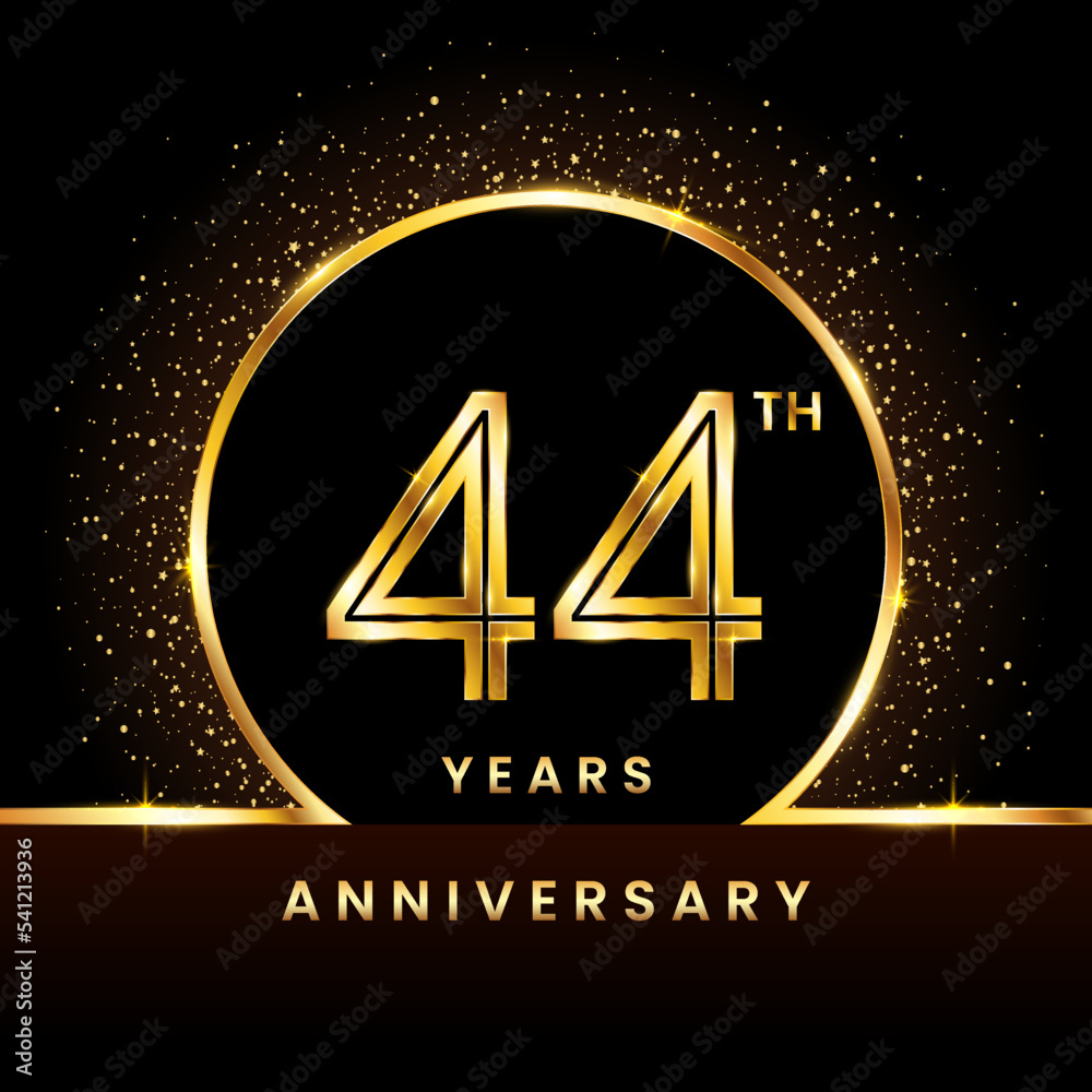 44th Anniversary Logo. Golden Anniversary template design for ...