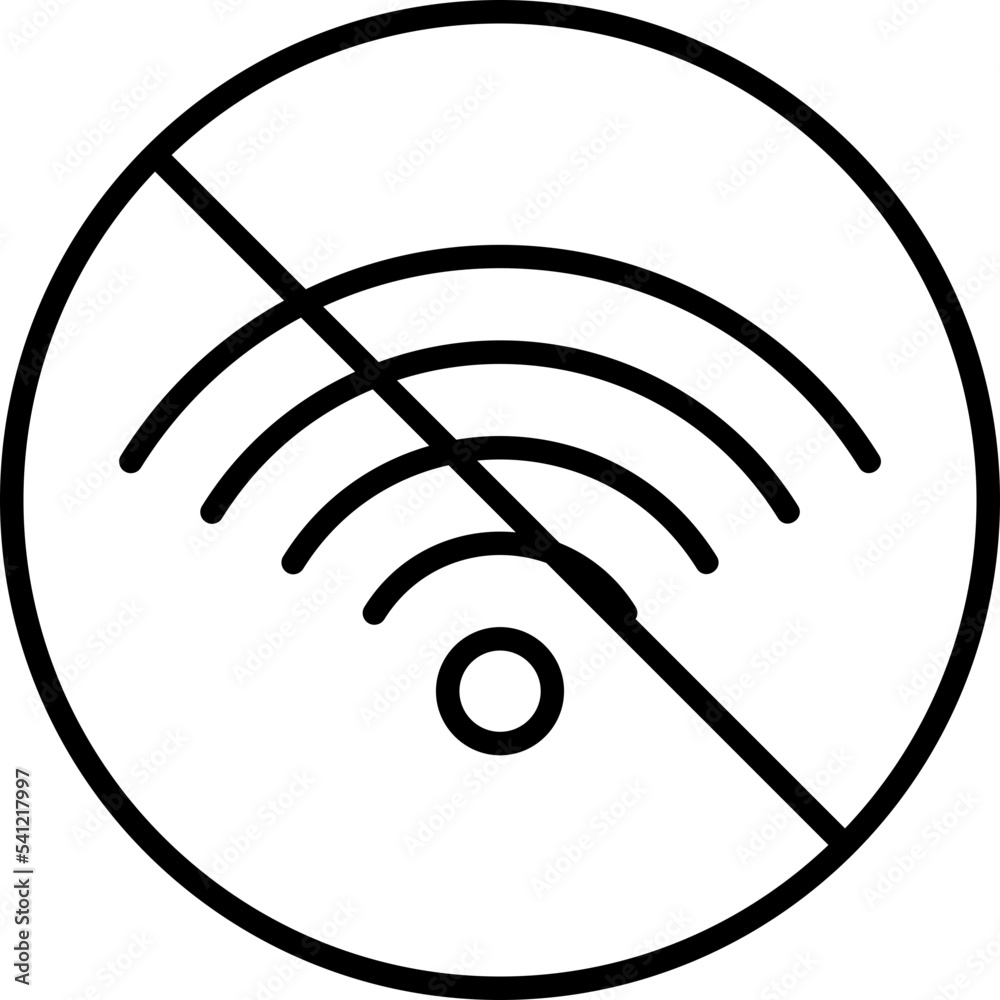 No internet Icon Stock Vector | Adobe Stock