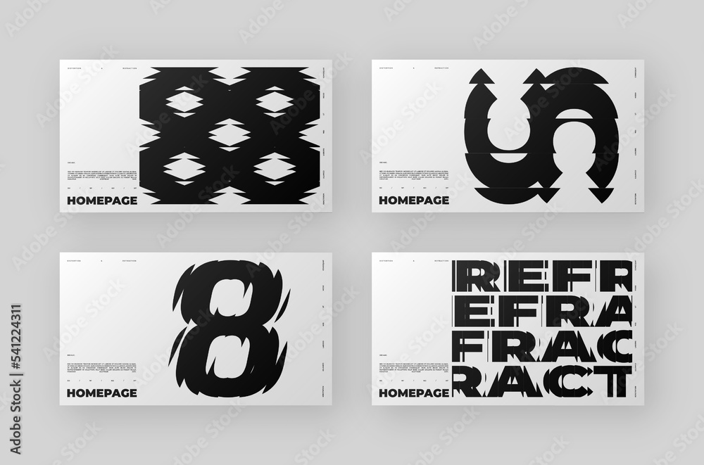 Abstract Posters Design kit. Vertical A4 format. Modern placard ...