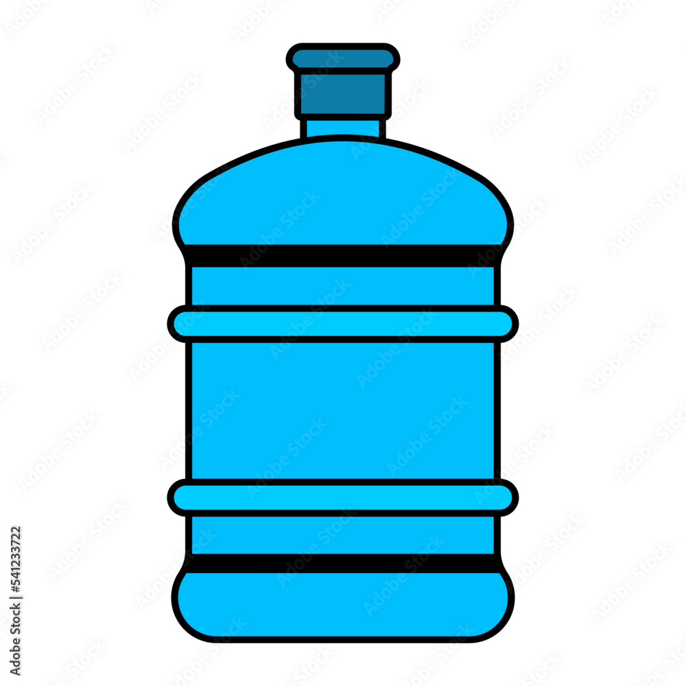 Empty Mineral Water Bottle Concept, 5 Gallon Plastic vector icon design ...
