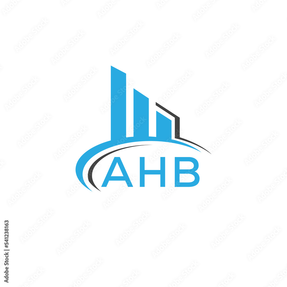 AHB letter logo. AHB blue image. AHB Monogram logo design for ...
