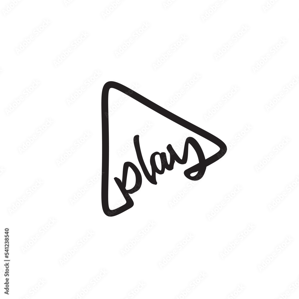 Line play button icon logo design Stock Vector | Adobe Stock Line play button icon logo design Stock Vector | Adobe Stock