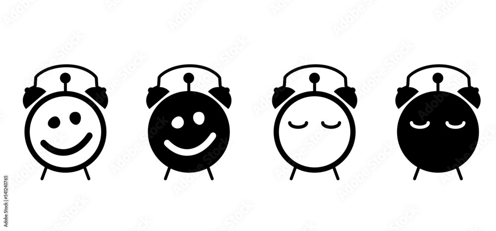 Vecteur Stock Sleeping bell. Cartoon snooze icon or logo. Zzz Zzzz or ...