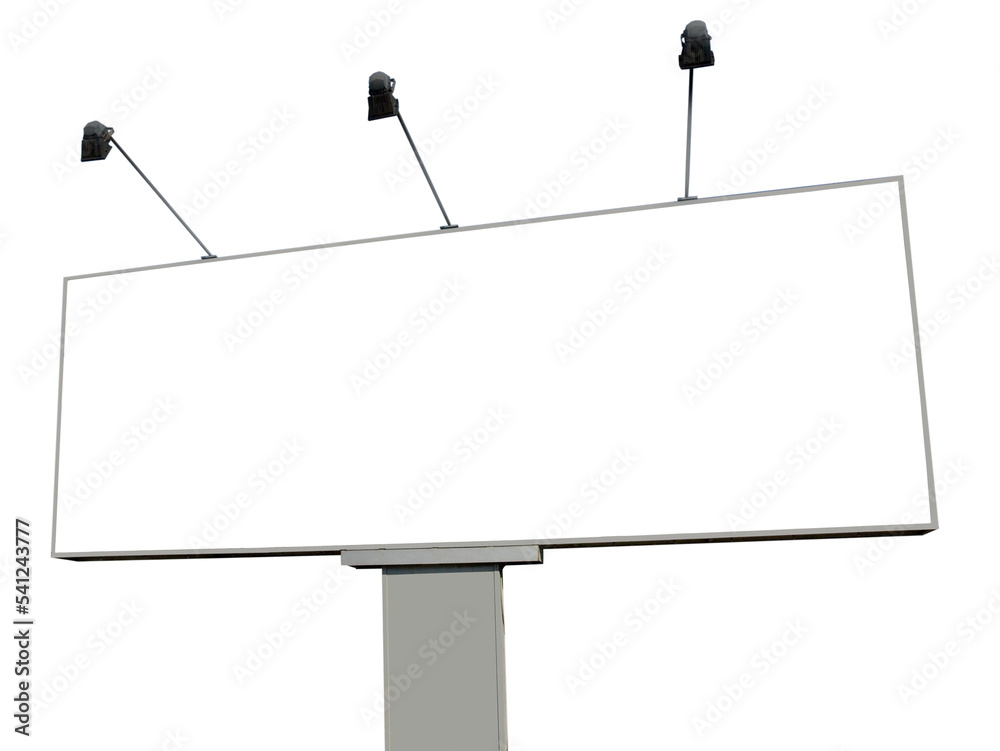 Blank billboard on transparent background Stock Photo | Adobe Stock