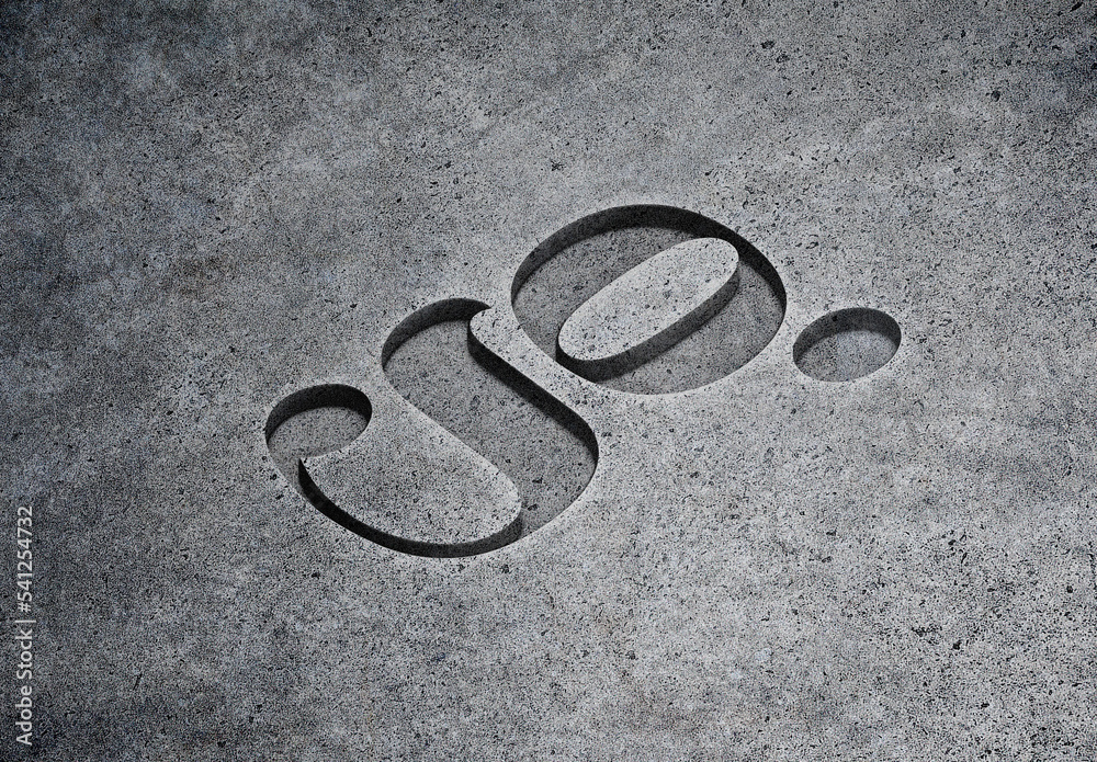 Debossed Stone Logo Mockup Stock Template | Adobe Stock