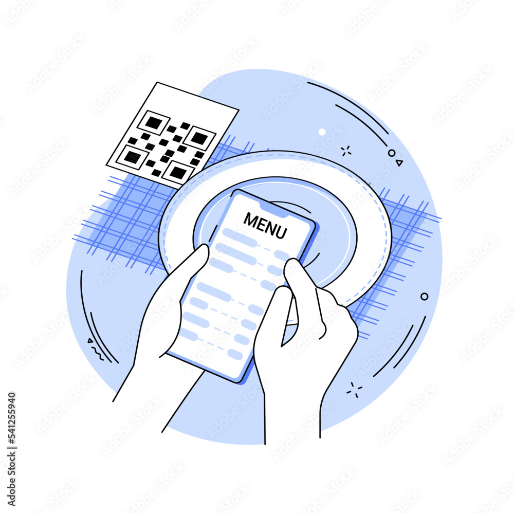 Interactive menu isolated cartoon vector illustrations. Stock Vector ...