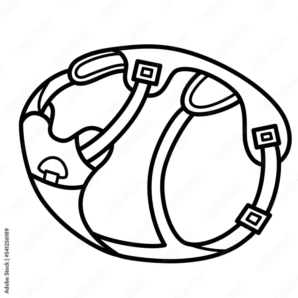 Leather pet harness icon, accessories for walking with dog, animal care ...