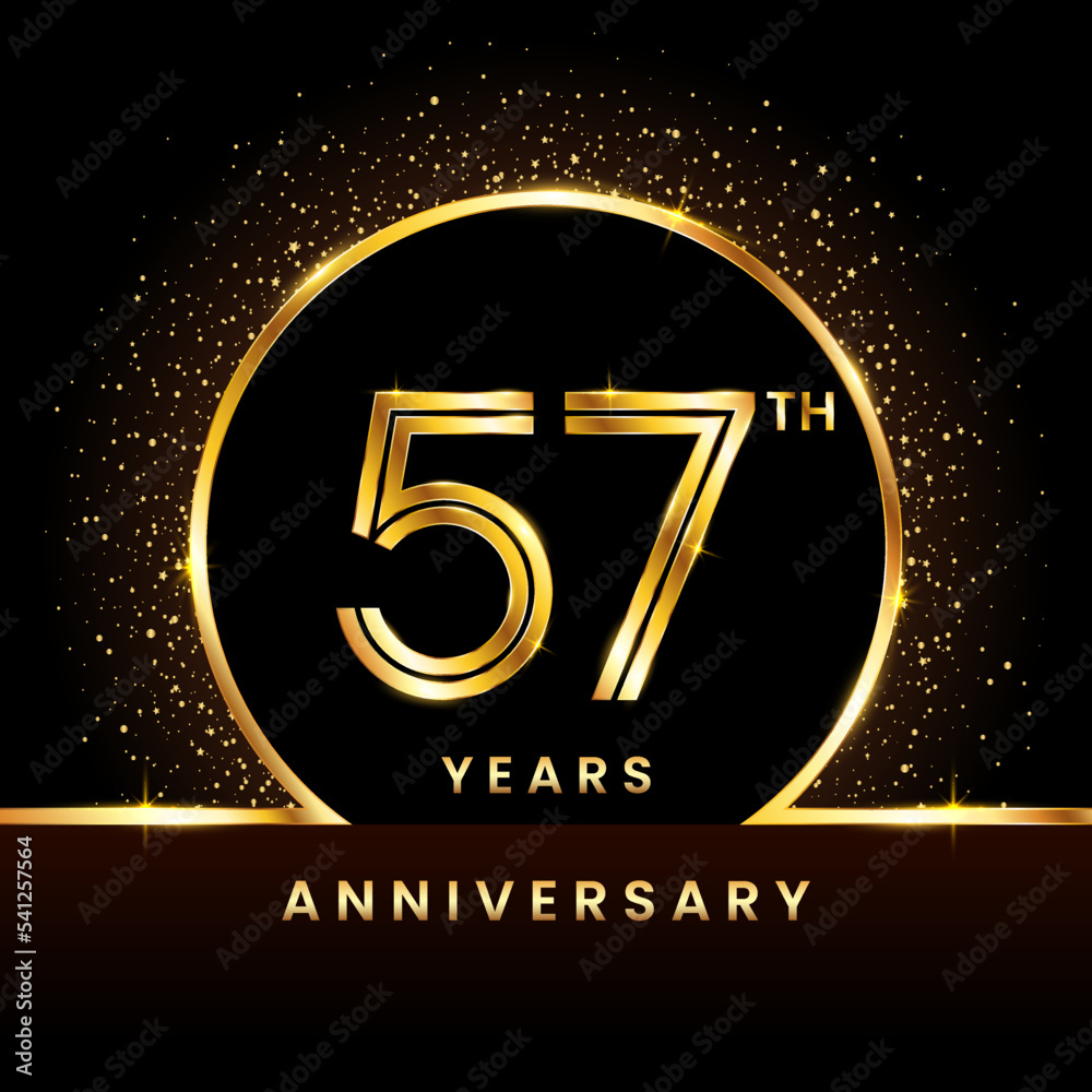 57th Anniversary Logo. Golden Anniversary template design for ...