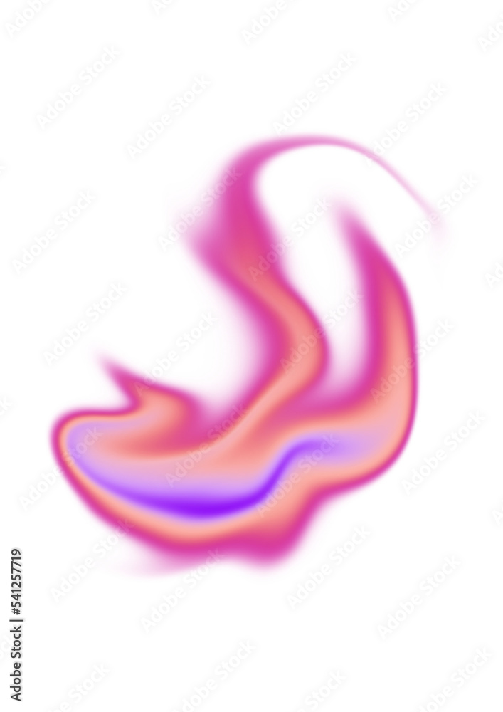 Abstract gradient fluid shape. Mental health element on transparent ...