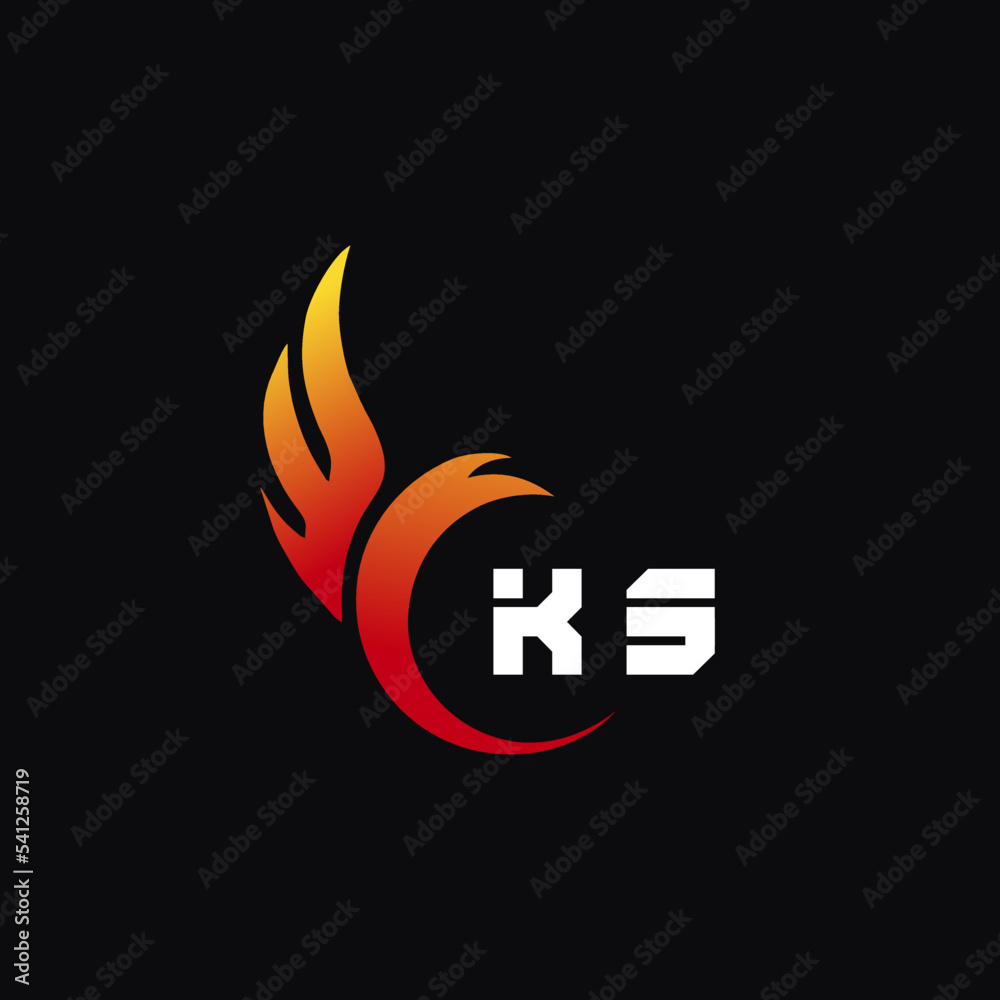Initial KS Eagle Logo Icon with Creative Eagle Head Vector Illustration ...