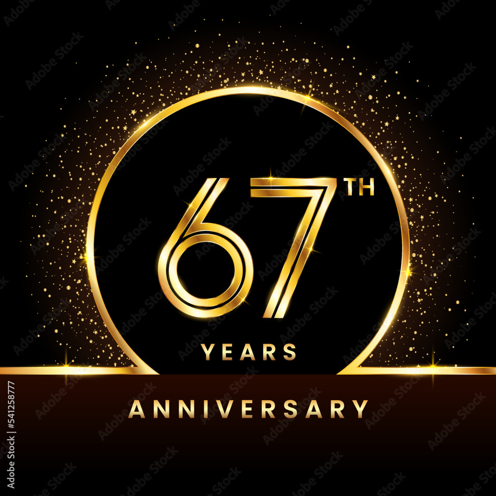 67th Anniversary Logo. Golden Anniversary template design for ...