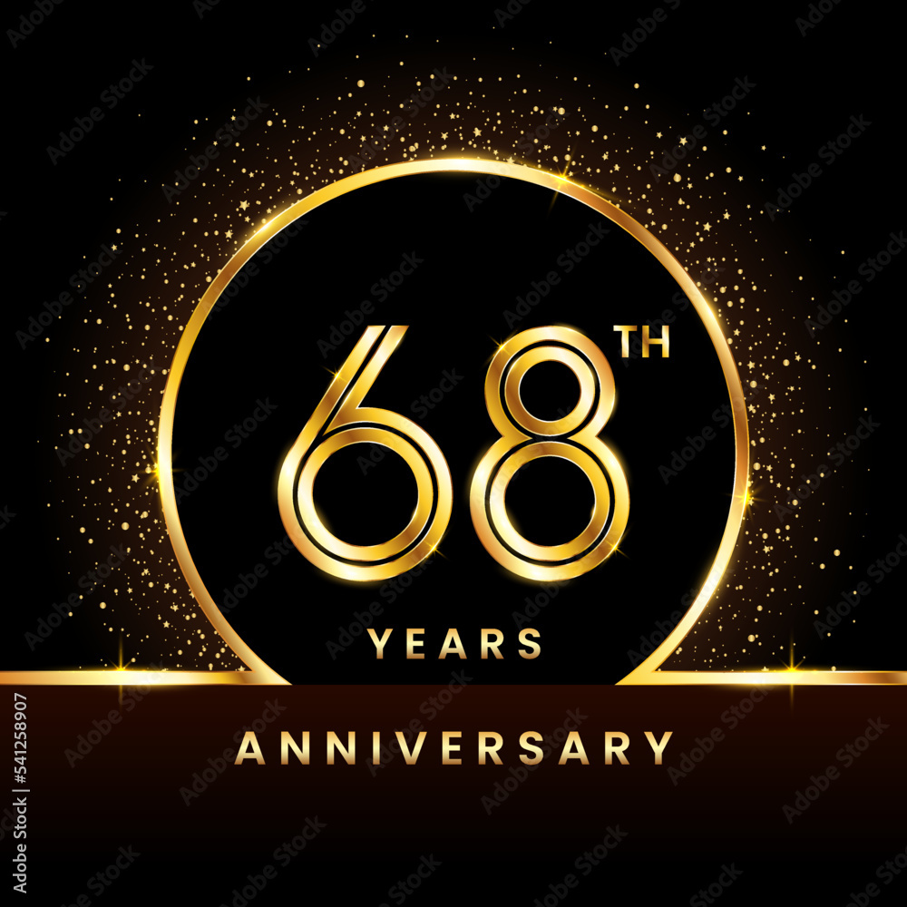 68th Anniversary Logo. Golden Anniversary template design for ...