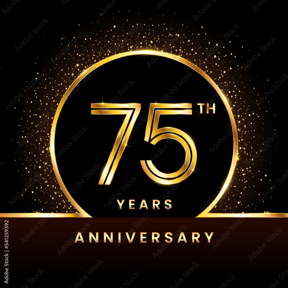 75th Anniversary Logo. Golden Anniversary template design for ...