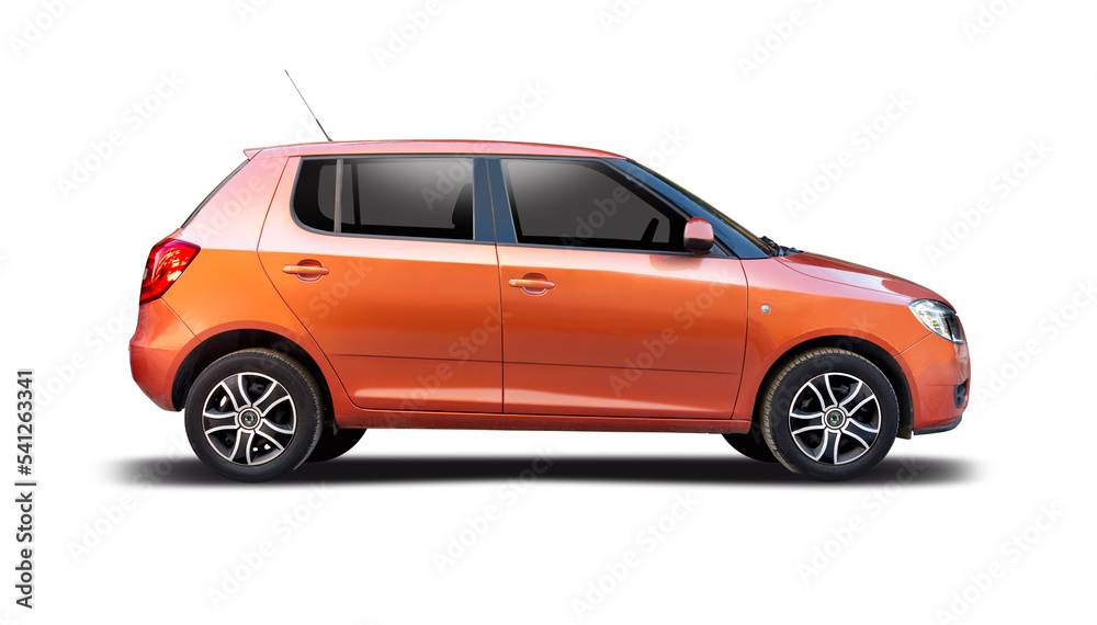 Skoda Fabia car, side view isolated on white background, 1 Nonember ...