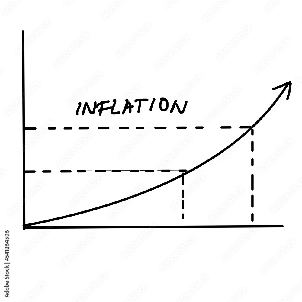 financial inflation chart isolated transparent background png Stock ...