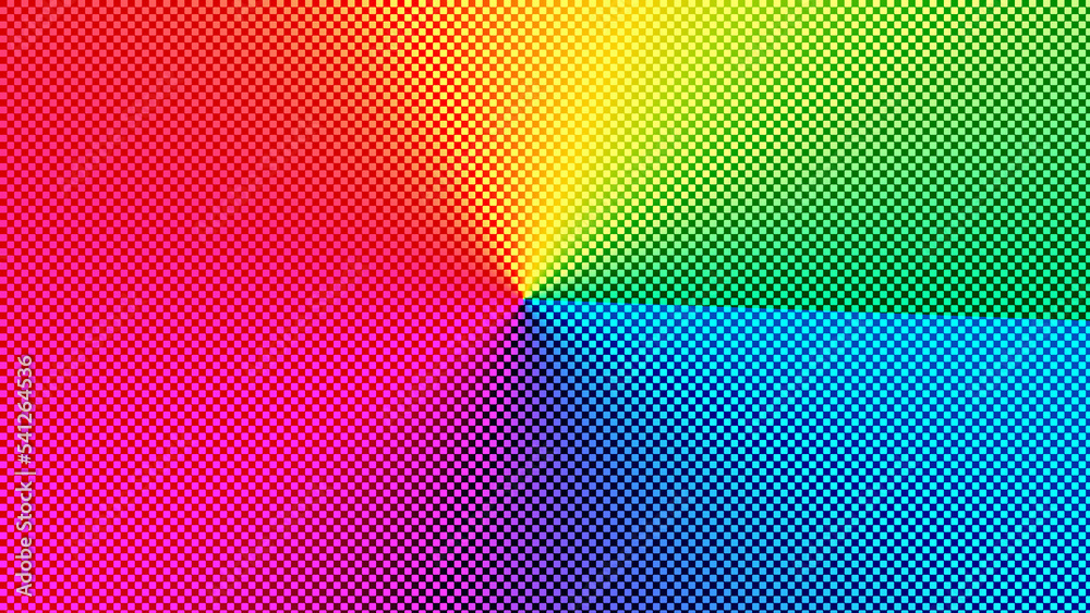 abstract background with rainbow.Closeup RGB led diode of led TV and ...