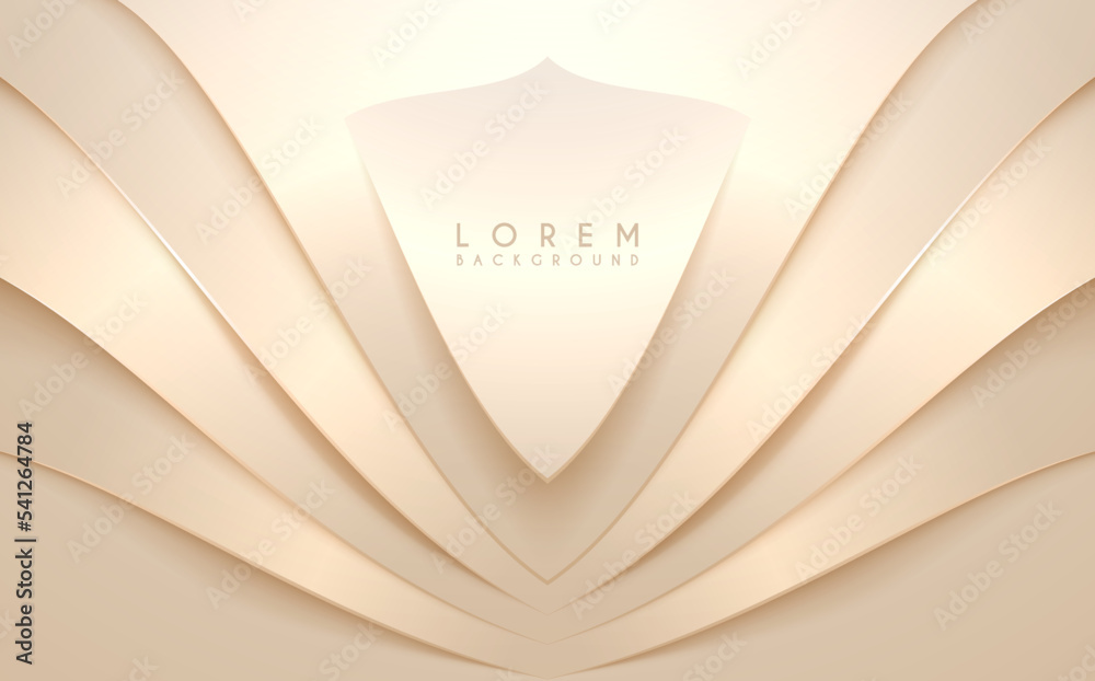 Abstract soft golden layers background Stock Vector | Adobe Stock