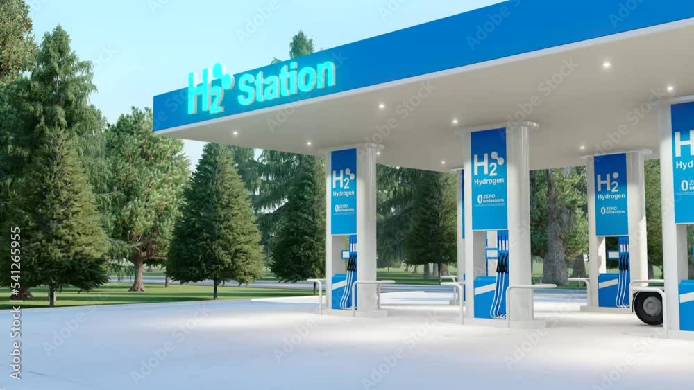 Hydrogen charging gas station. Hydrogen Refueling The Car On The ...