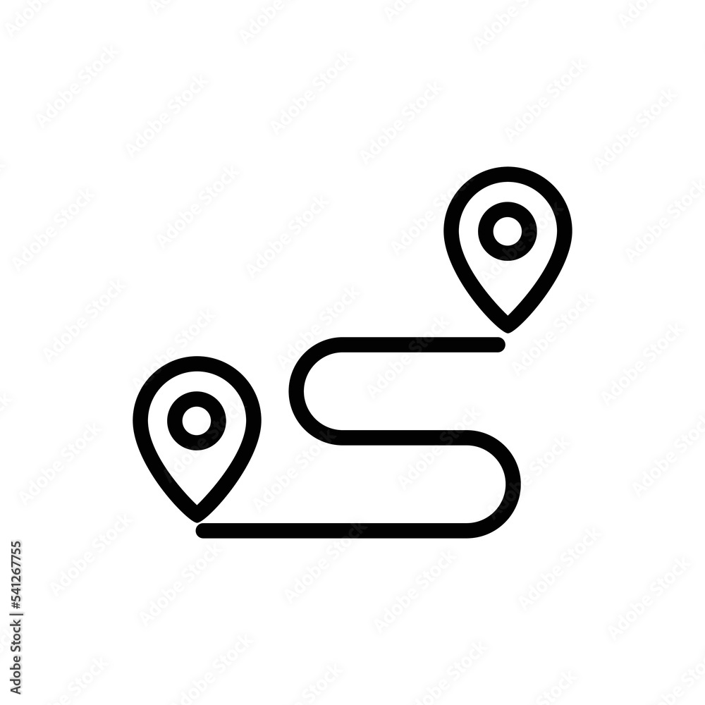 Map line icon. icon illustration related to location. Simple vector ...