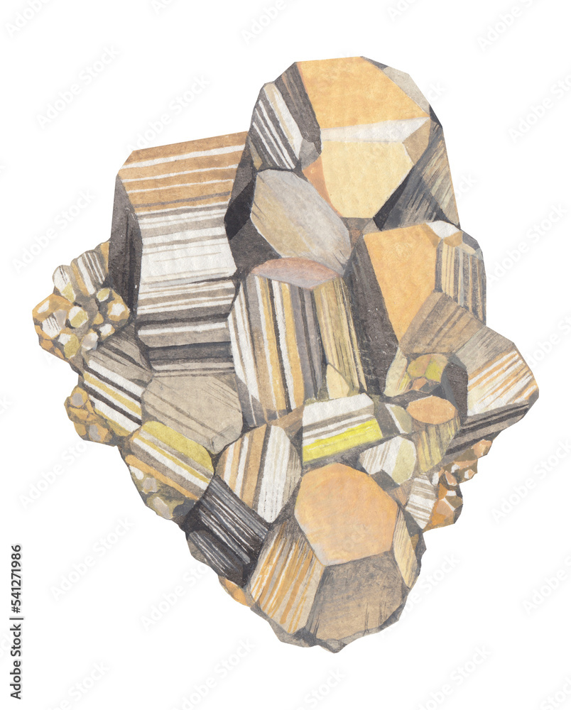 Transparent Background Pyrite stone Illustration Png. Transparent ...