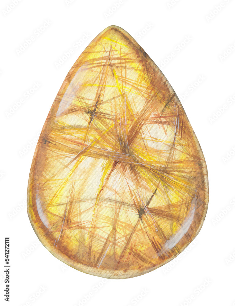 Transparent Background Rutilated Quartz stone Illustration Png ...