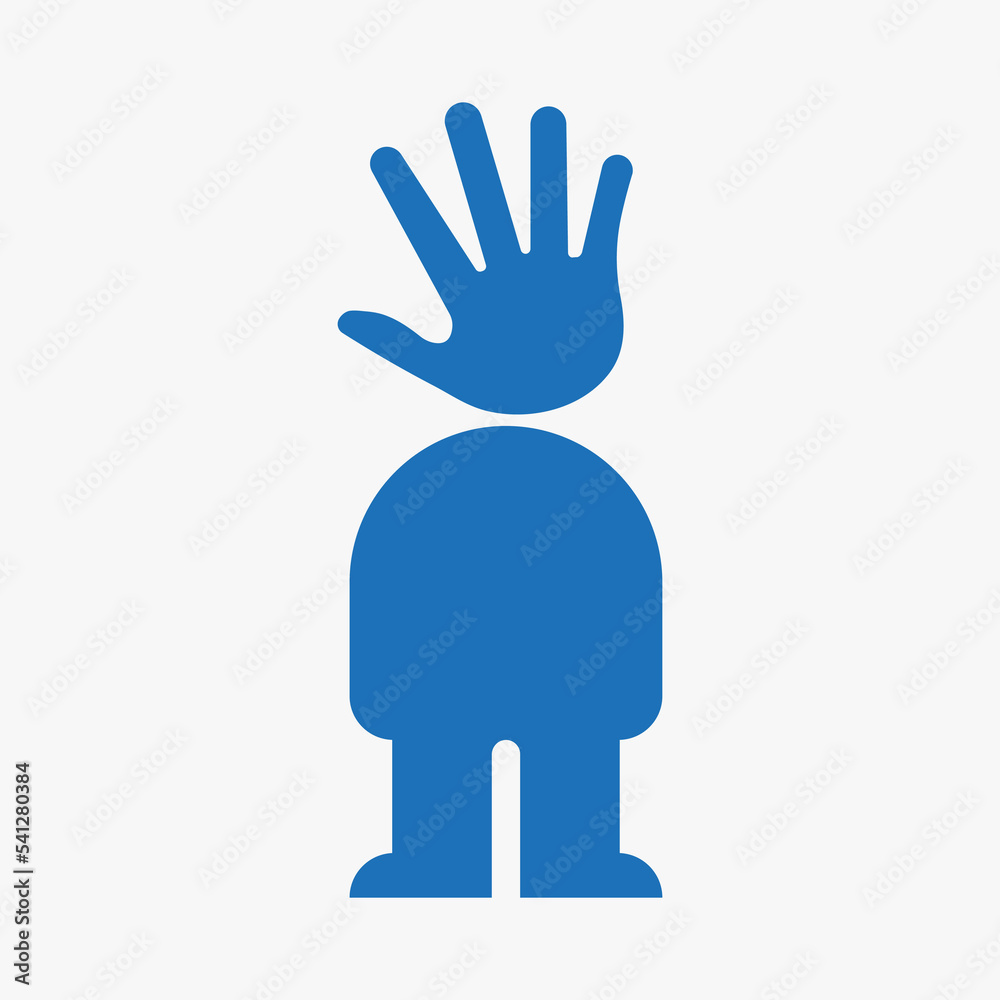 Human Hand Logo Design Concept With Human Body and Hand Symbol Vector ...