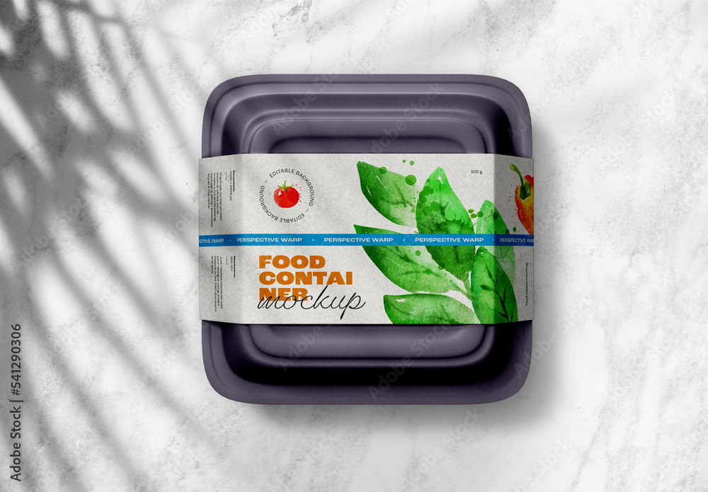 Plastic Food Container Mockup Stock Template | Adobe Stock